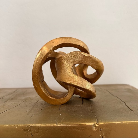Accents | Regina Andrew Style Gold Painted Metal Knot Decorative ...